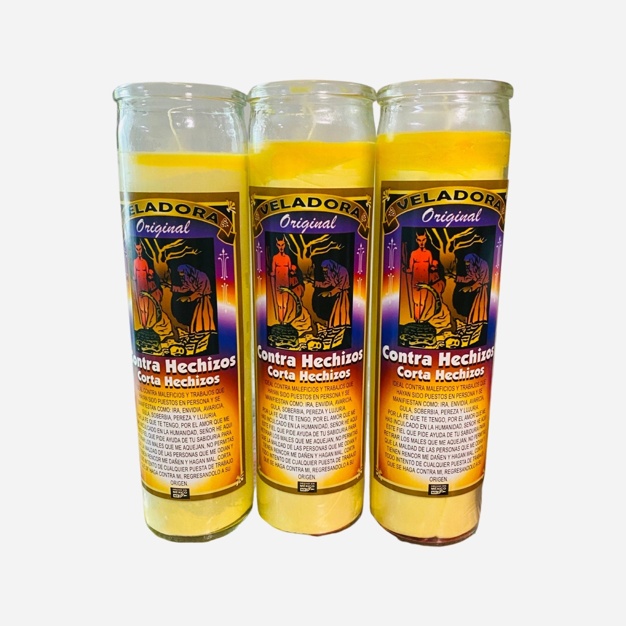 CONTRA HECHIZOS VELADORA - Against Spells Candle, Corta Hechizos y Bru ...
